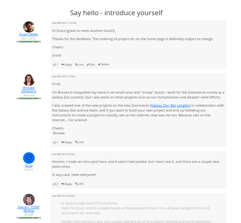 Say Hello! – Daily Zooniverse