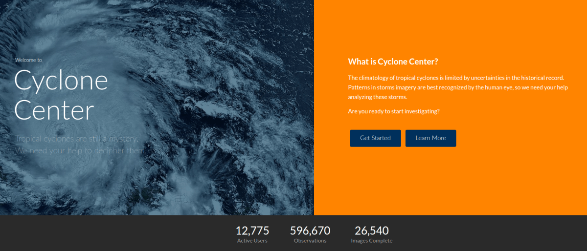 Cyclone Center September – Daily Zooniverse